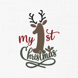 My 1st Christmas Embroidery Design Christmas Embroidery Design Merry ...