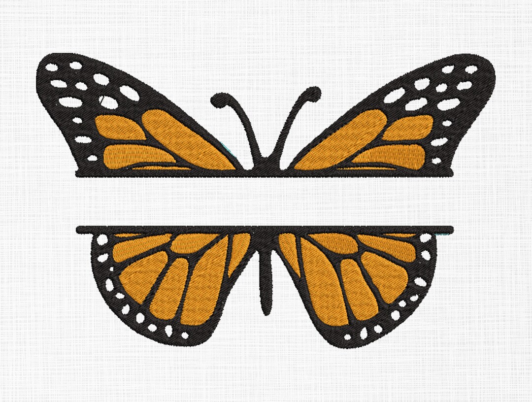 Butterfly Monogram Embroidery Design Beautiful Butterfly Embroidery ...