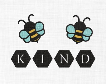 Bee Kind Machine Embroidery Design - Etsy