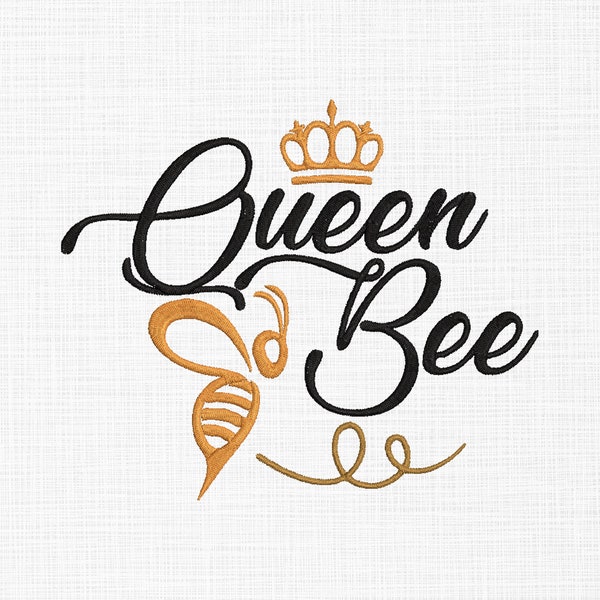 Queen Bee Embroidery Design - Etsy
