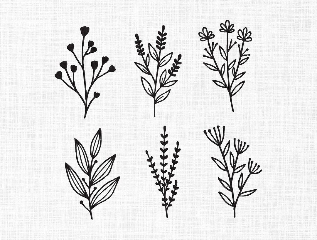 Wild Flowers Bundle Embroidery Design Meadow Flowers Line Art ...