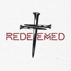 Redeemed Cross Embroidery Design Holy Cross Embroidery Design Faith ...