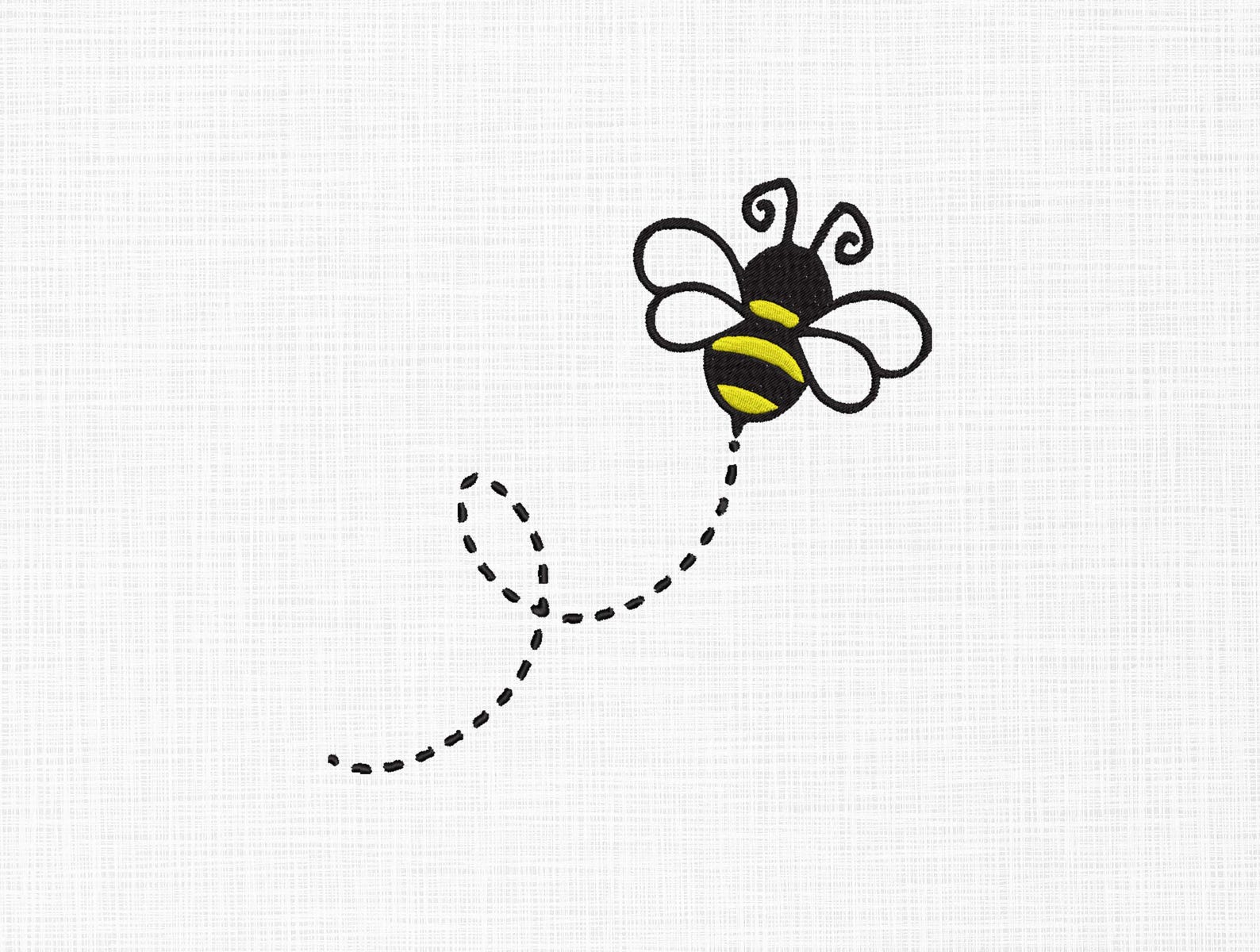 Mini Bee Flying Embroidery Design Bee With Tail Embroidery Design Honey ...