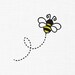 Mini Bee Flying Embroidery Design Bee With Tail Embroidery Design Honey ...