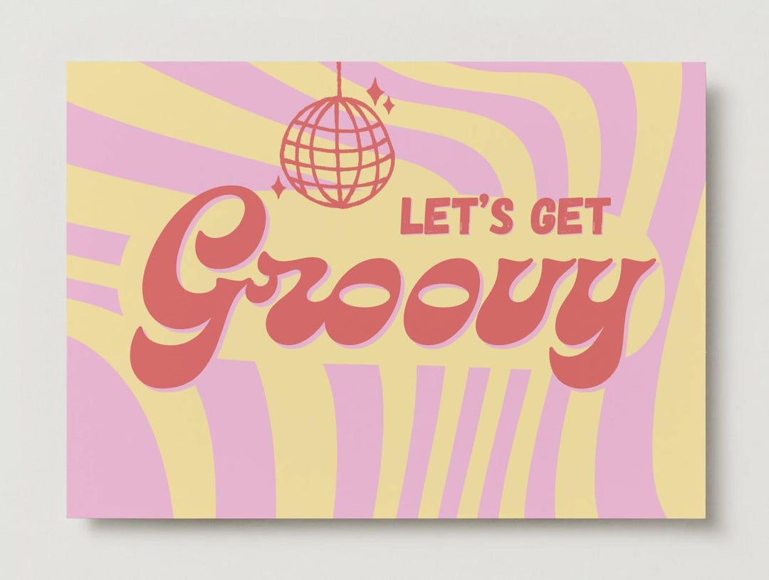 Let's Get Groovy Disco-inspired Party Invitation | 70s Theme Invitation ...