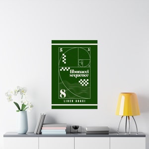 Fibonacci Sequence Poster Math Art Print, Golden Ratio Wall Decor ...