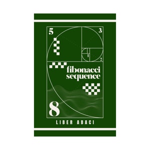 Fibonacci Sequence Poster Math Art Print, Golden Ratio Wall Decor ...