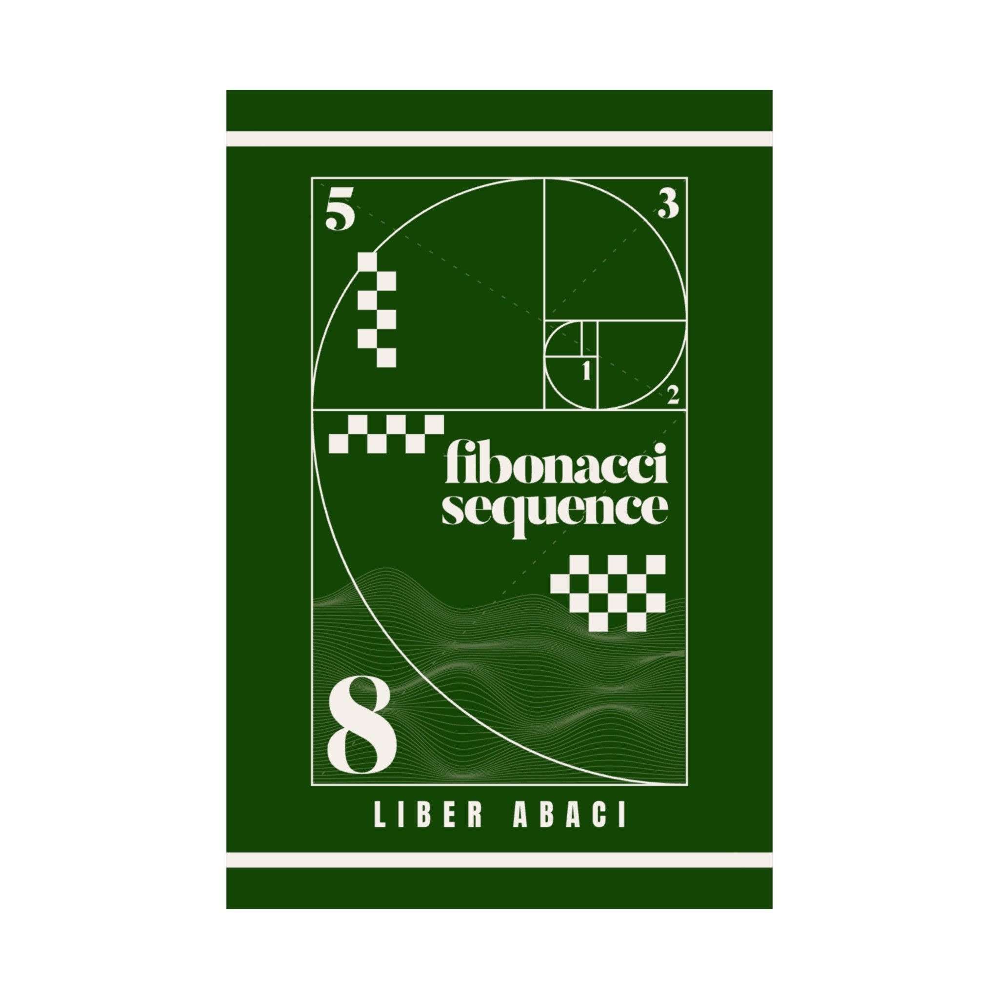 Fibonacci Sequence Poster Math Art Print, Golden Ratio Wall Decor ...