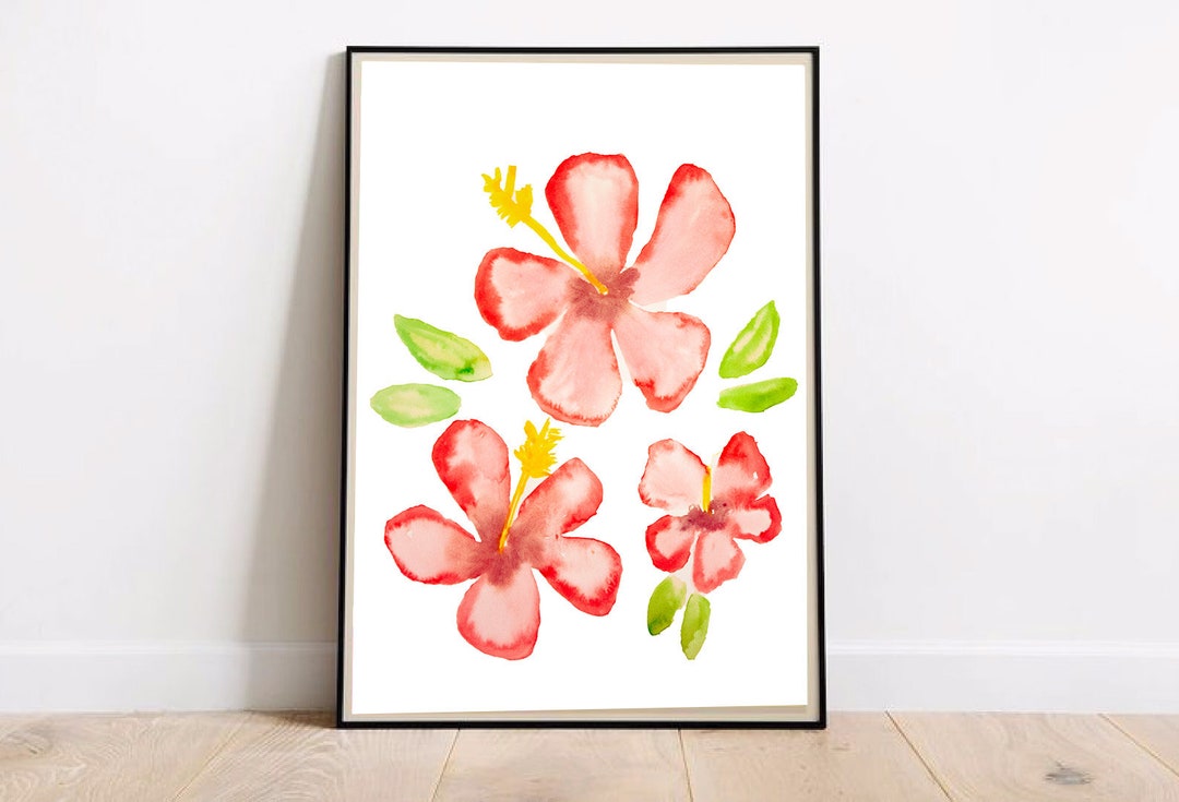 Hibiscus Flower Poster (download) - Etsy