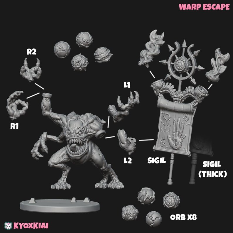 Pale Dread Demon STL 3d Print - Etsy