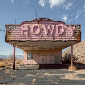 Pink Howdy Sign Art Print, Western Cowgirl Print, Girly Wall Art ...