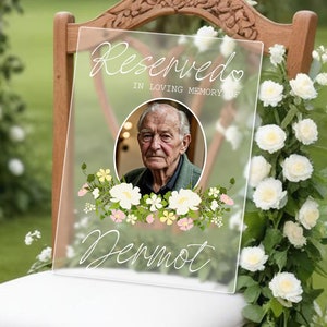 Personalized Wedding Memorial Sign,in Loving Memory Acrylic Plaque ...