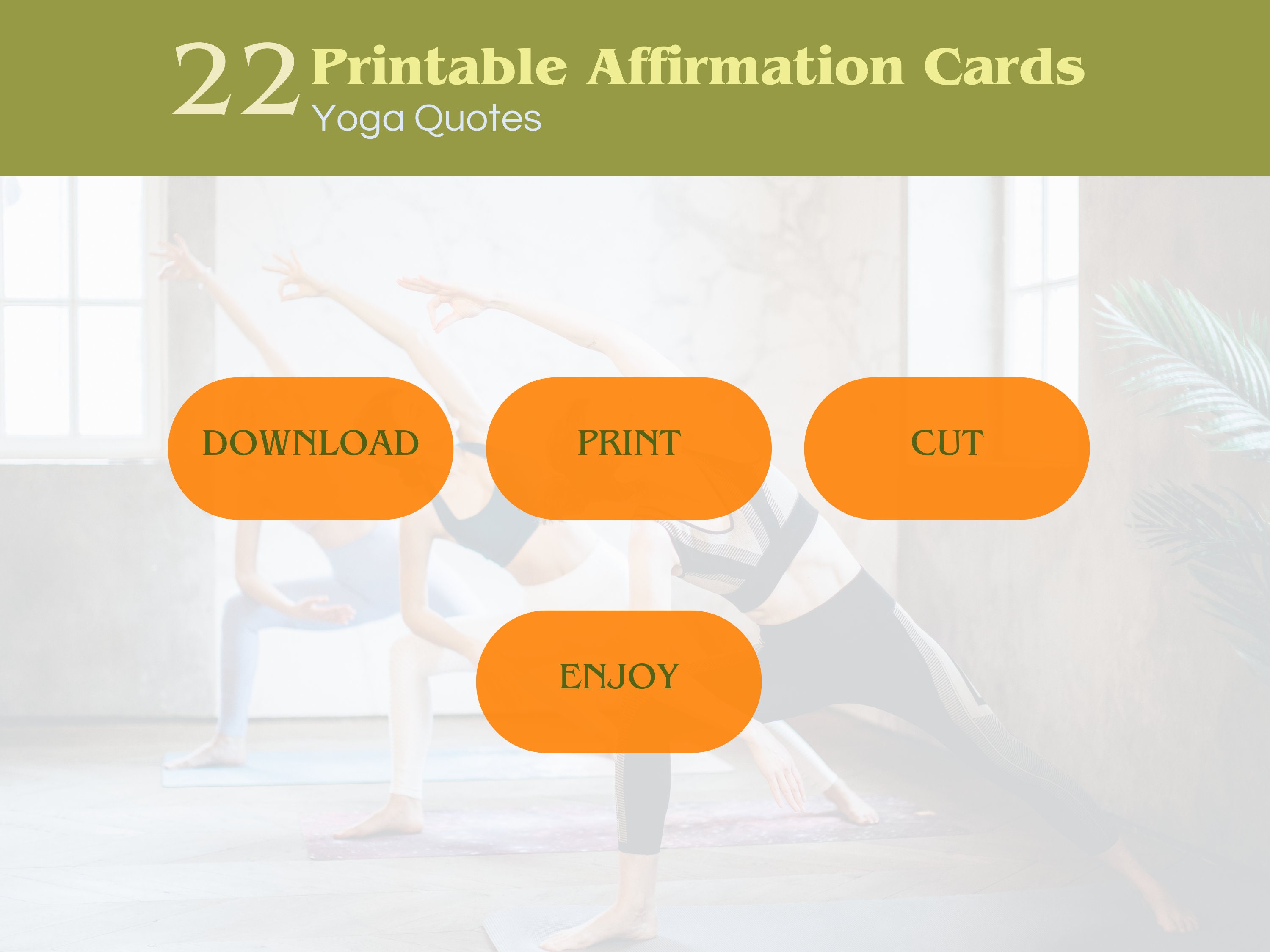 22 Affirmation Cards, Printable Affirmations, Yoga Quotes ...