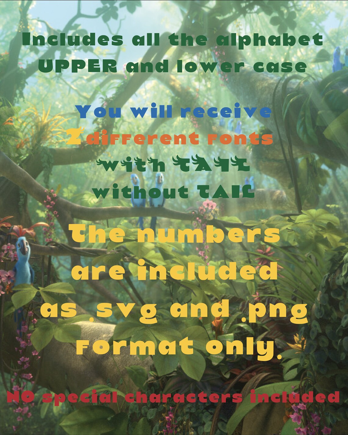 Blu Bird Font, Font With Tail, Font for Cricut, Font for Sillhouette ...