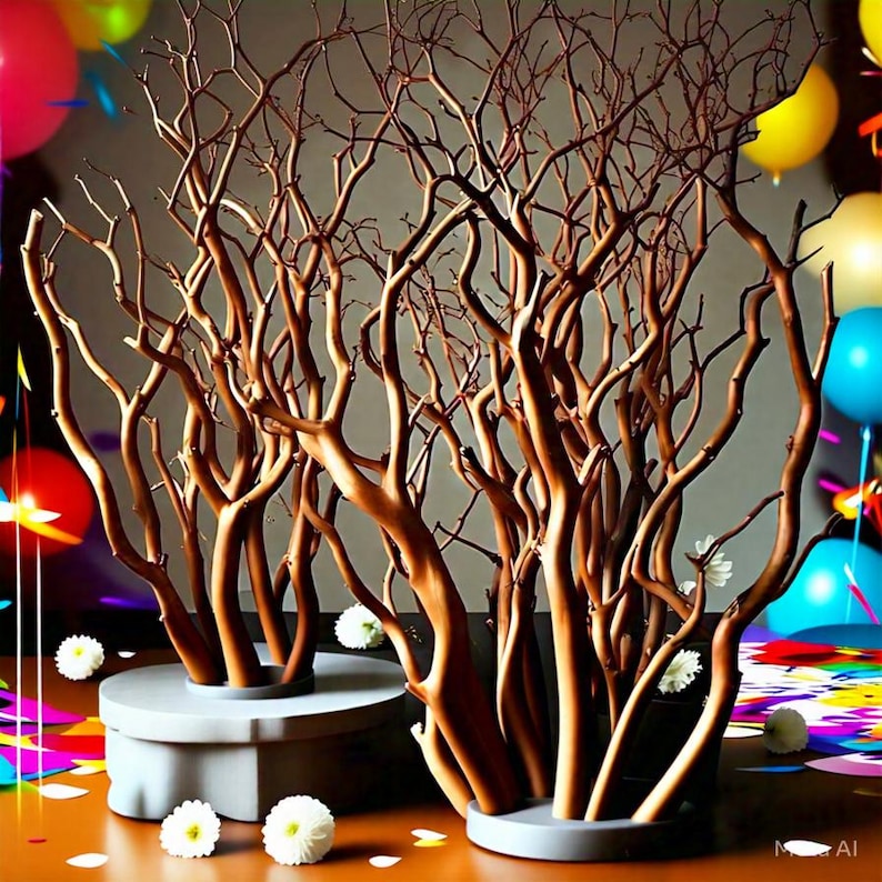 12" Manzanita Centerpieces Sturdy Base Wedding Tabletop Event Party ...