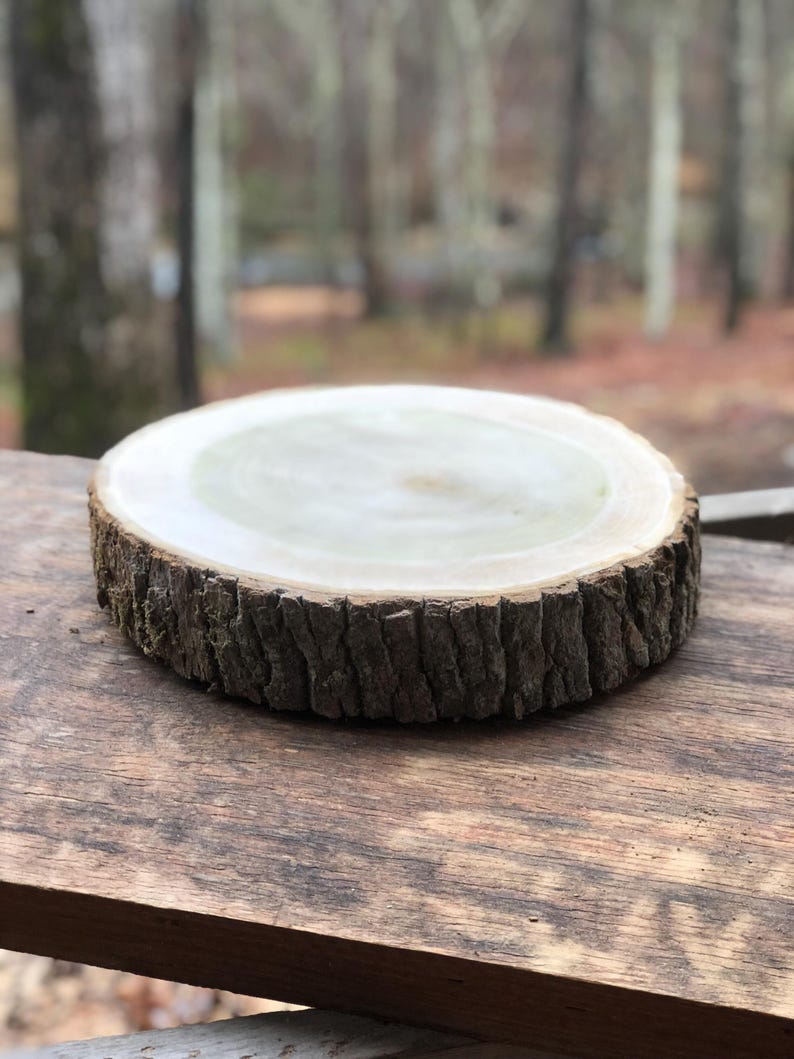Live Edge Cake Stand Wedding Cupcake Display Natural Wood Tree Slice ...