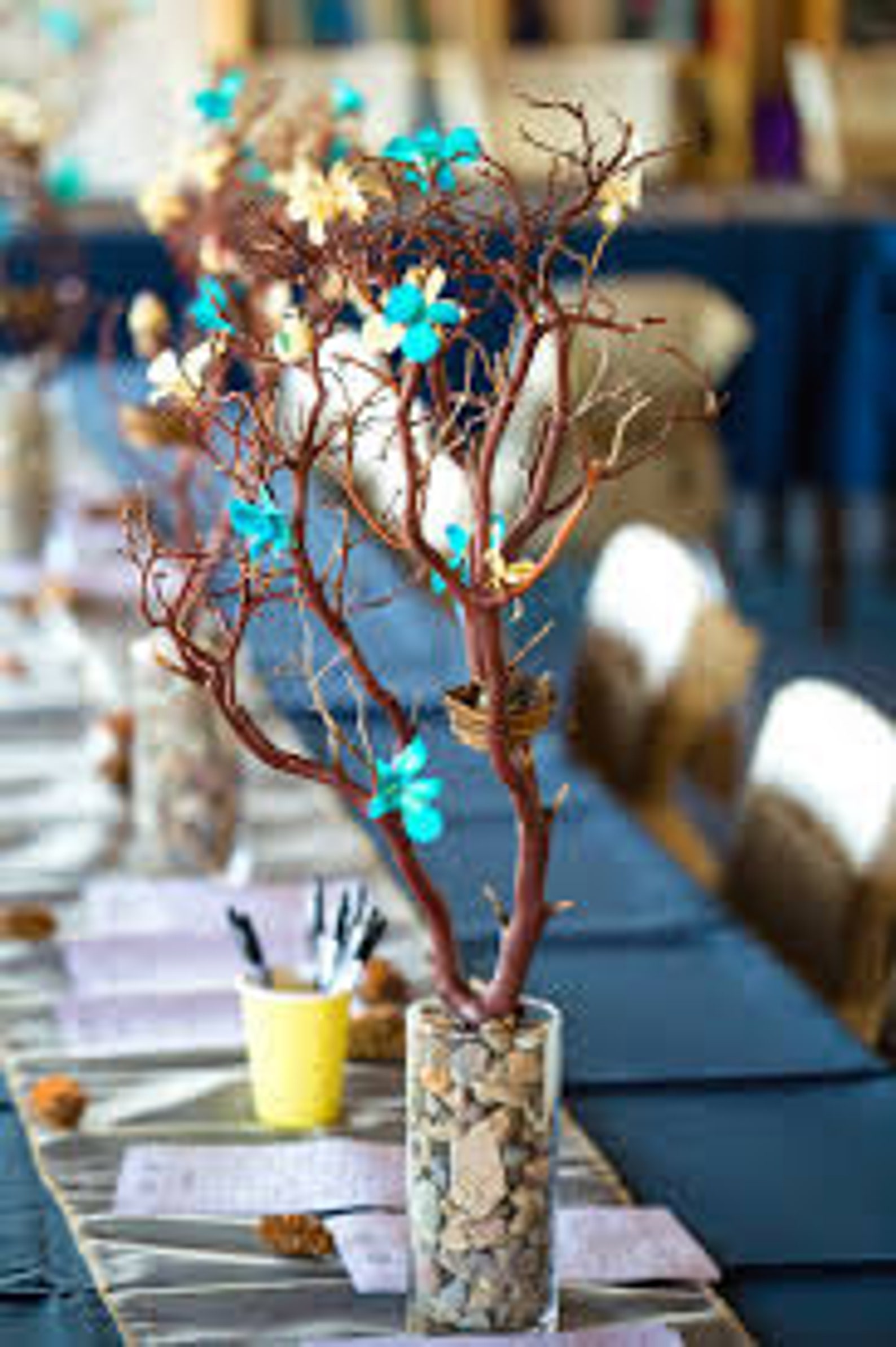 20in Manzanita Centerpieces With Sturdy Wood Slice Bases Wedding ...