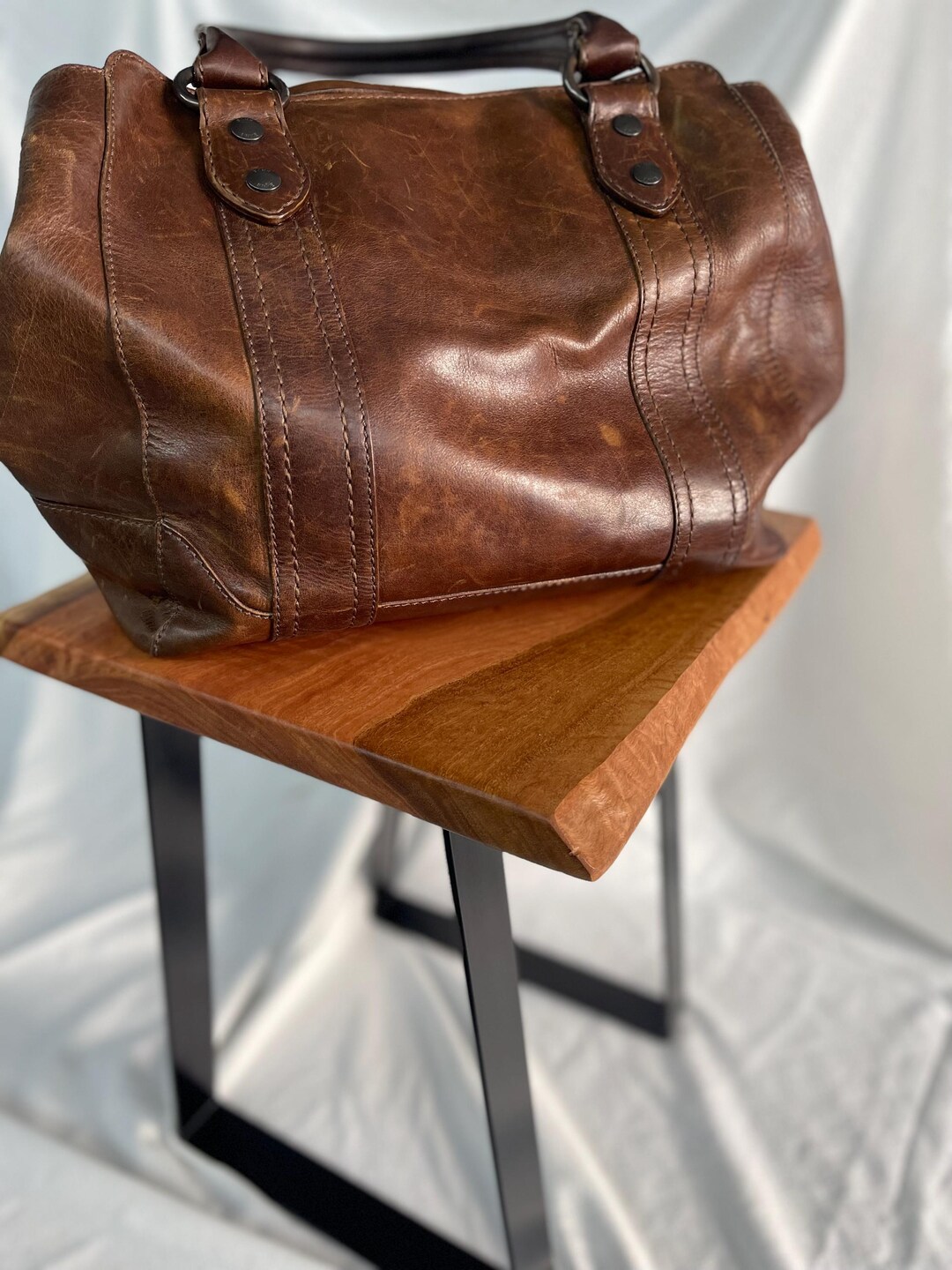Live Edge Purse Stool - Etsy