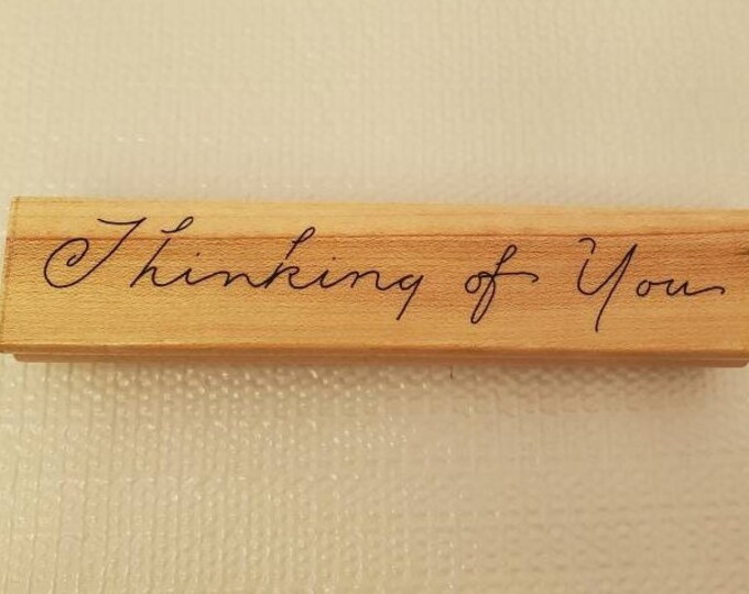 Rubber Stamp Thinking of You Script Stamp by JRL Designs From ...