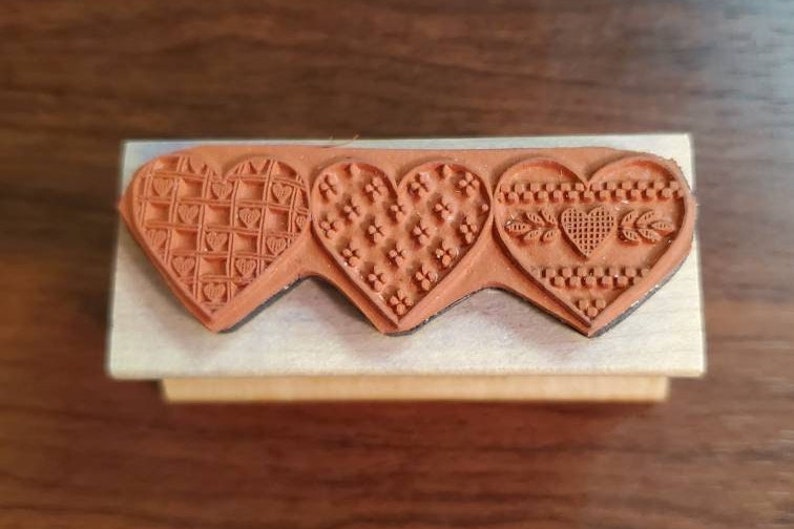 Rubber Stamp Country Heart Border Stamp by All Night Media - Etsy