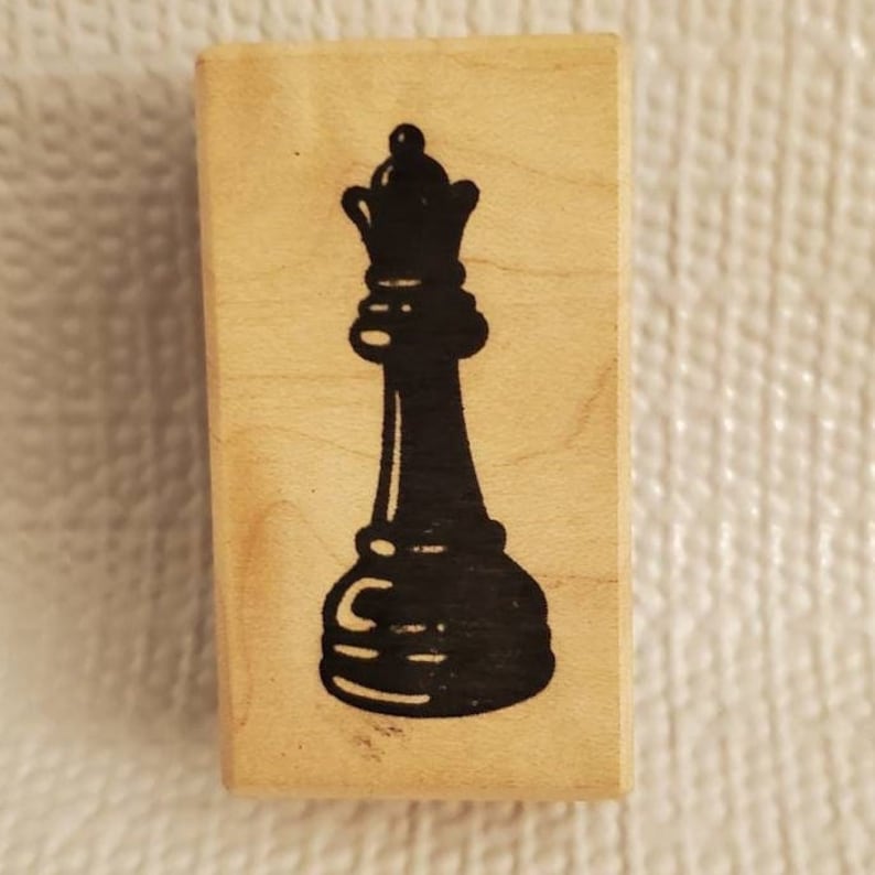 Rubber Stamp Chess Piece by Lizzie Anne Designs for American - Etsy