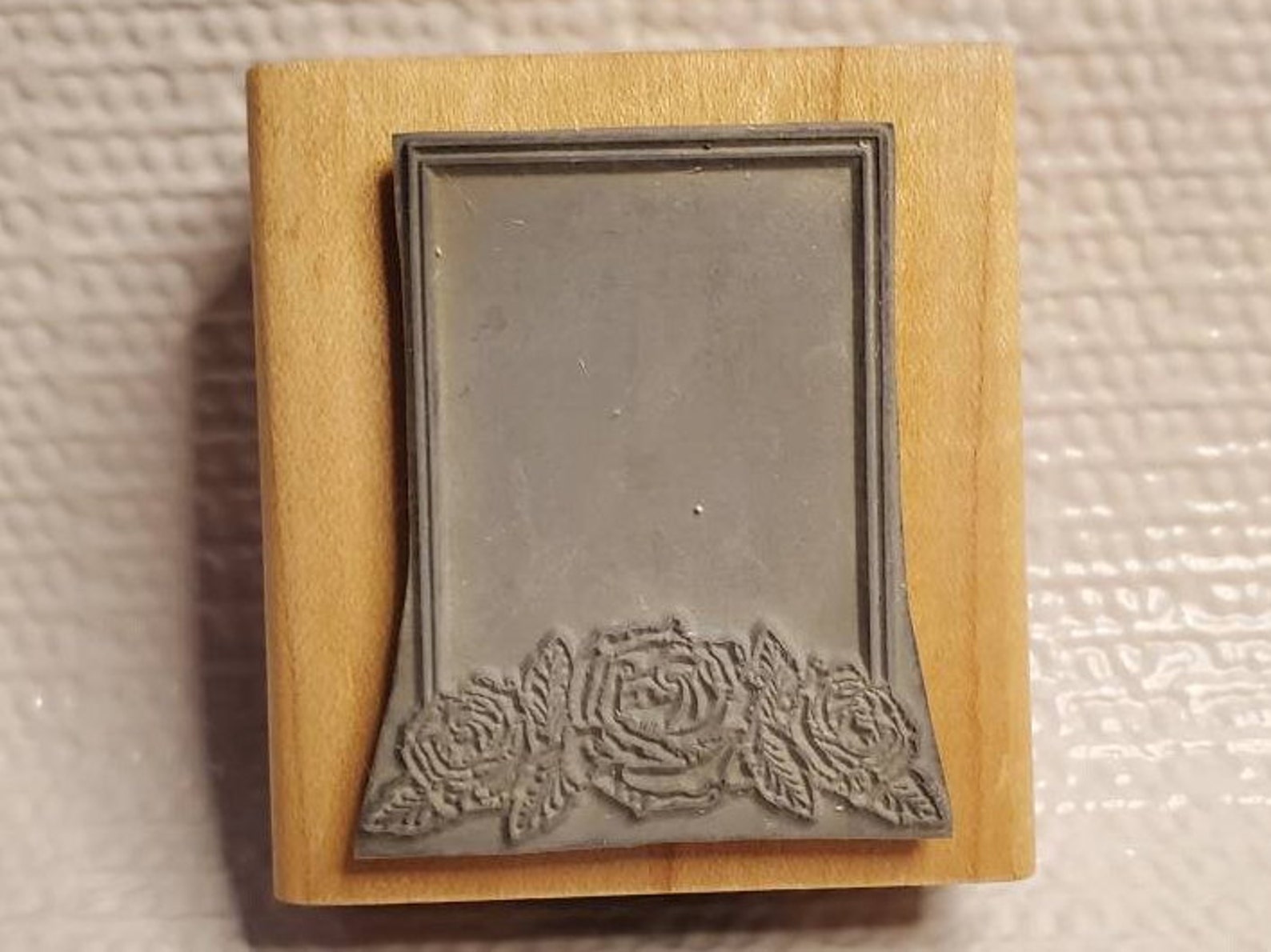 Rubber Stamp Frame for Postage or Photo With Roses From Handcrafted4you ...