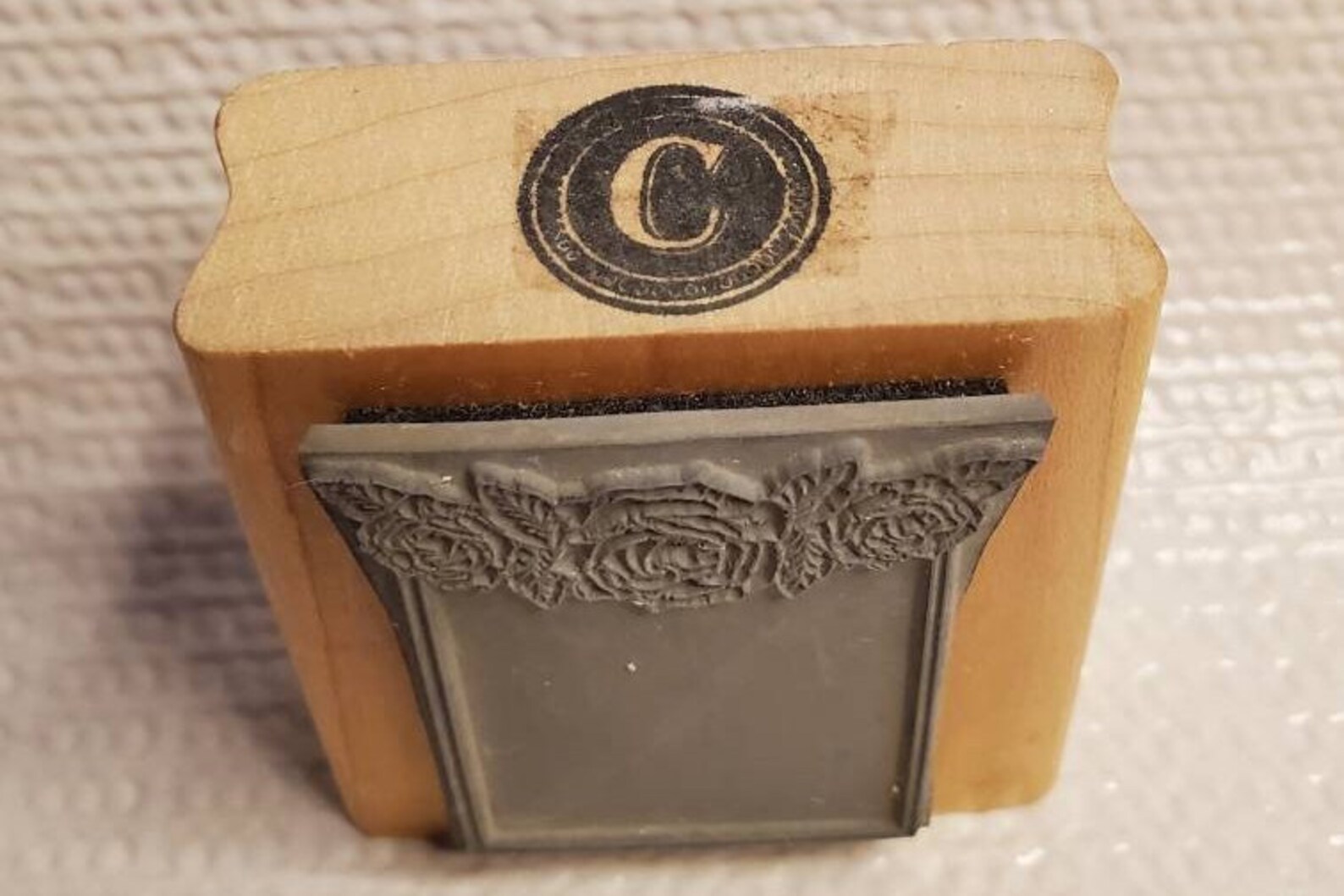 Rubber Stamp Frame for Postage or Photo With Roses From Handcrafted4you ...