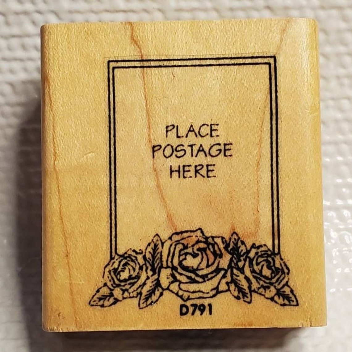 Rubber Stamp Frame for Postage or Photo With Roses From Handcrafted4you ...