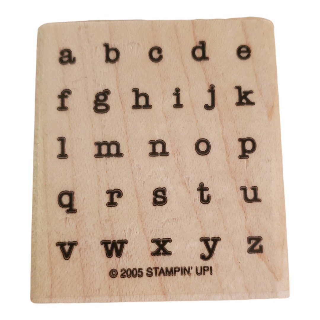 Rubber Stamp With Typed Alphabet Letters in Lower Case by Stampin up ...