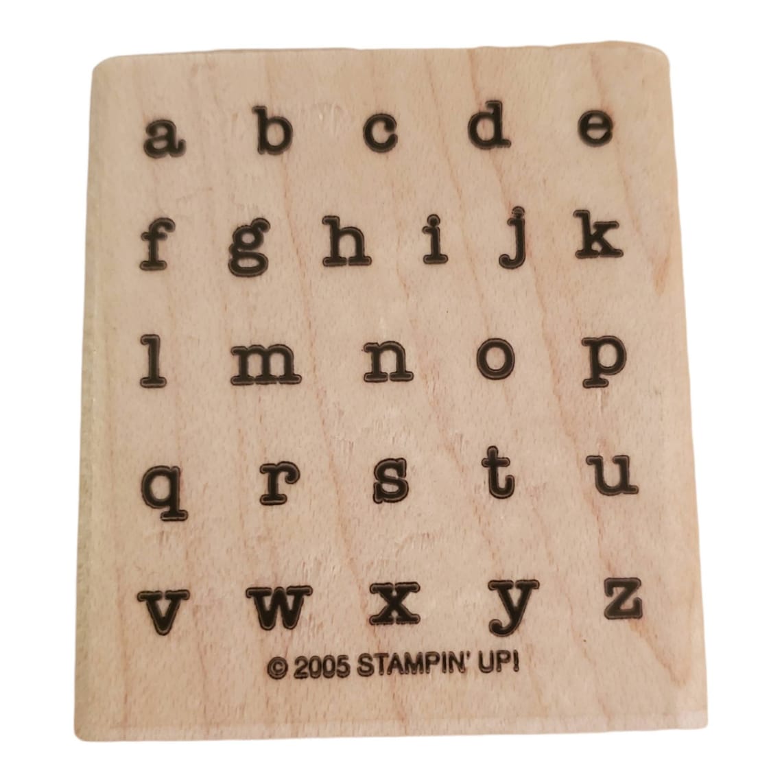 Rubber Stamp With Typed Alphabet Letters in Lower Case by Stampin up ...