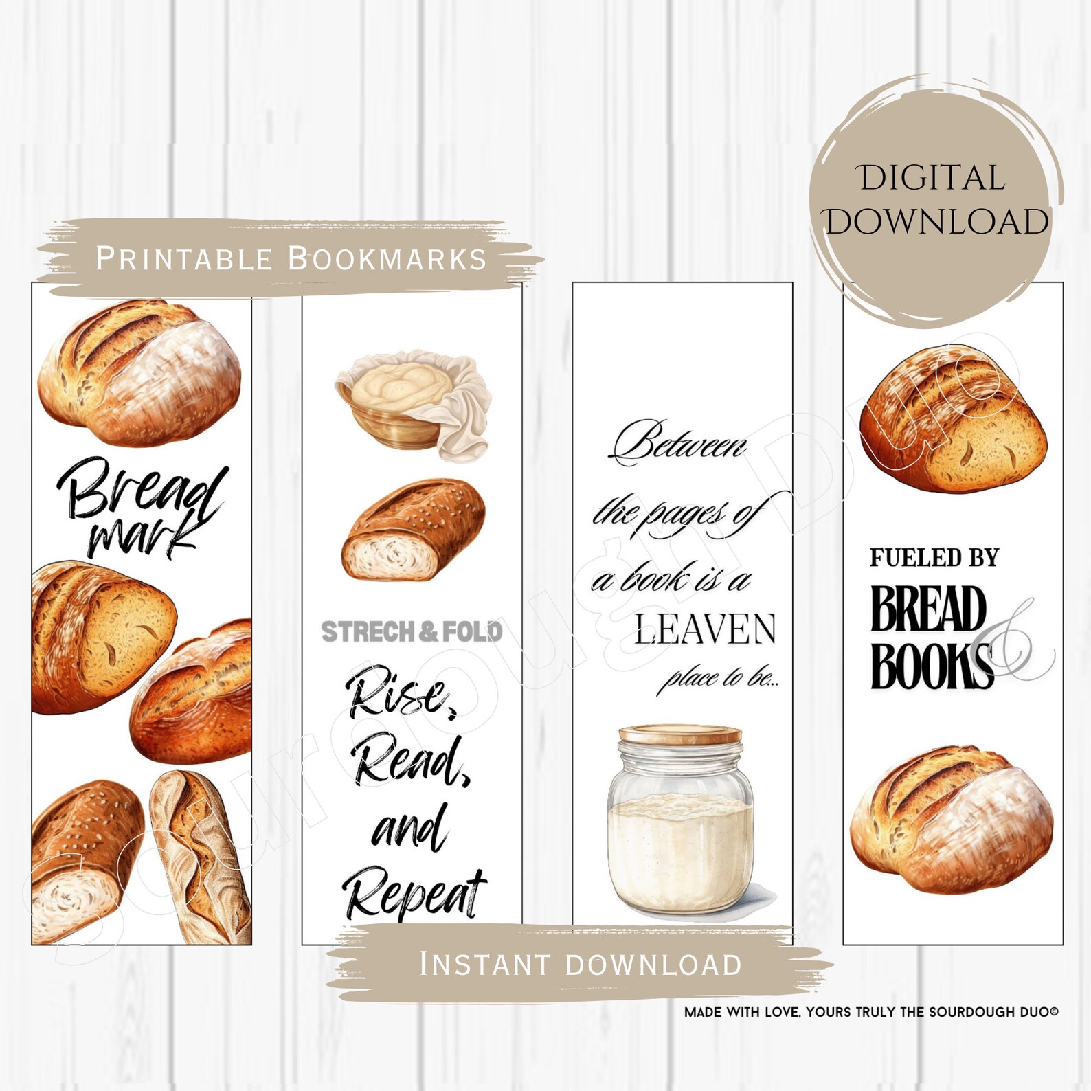 Library Bookmark Printable | Bookmark Template Digital Download | Print ...
