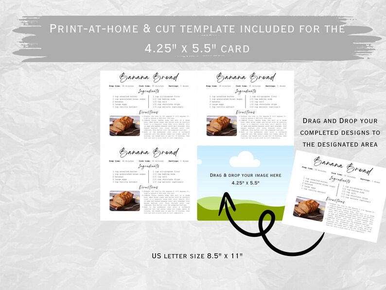 Editable Recipe Card Template: Modern Cooking Organizer (digital ...