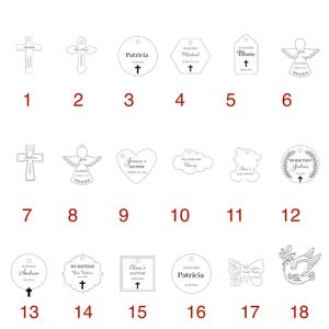 Gold Acrylic Angel Favor Tag: Personalized Christening Gifts (20pcs) - Etsy