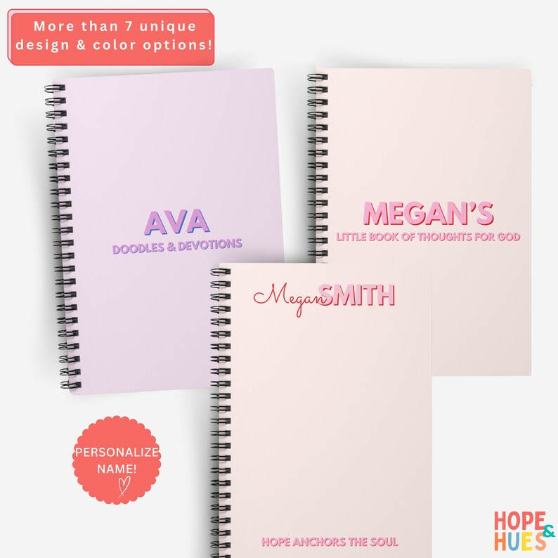 Personalized Teen Girl Faith Journal, Custom Bible Study Prayer ...