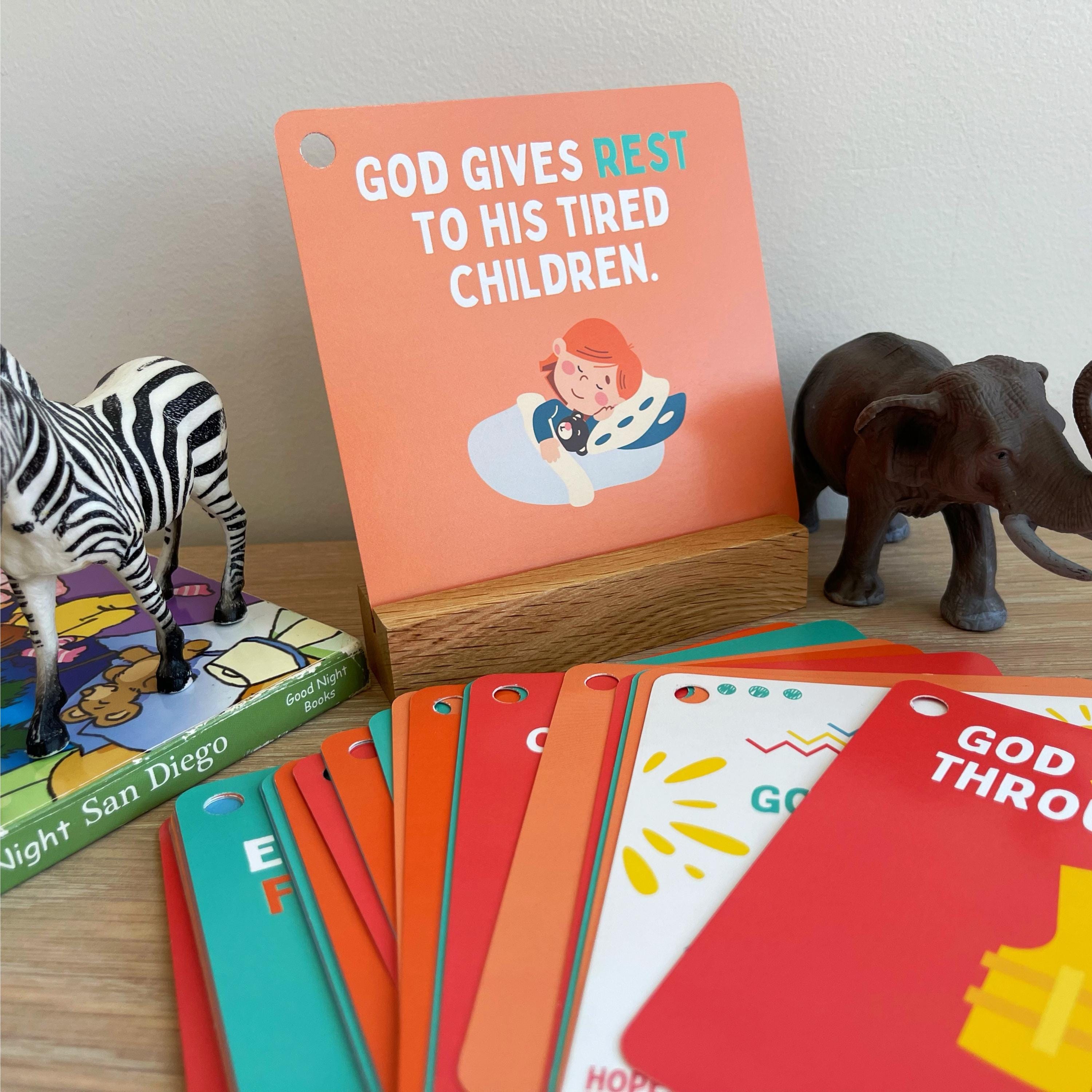 Kids Christian Prayer Cards, Teach Kids How to Pray, Bible Verse ...