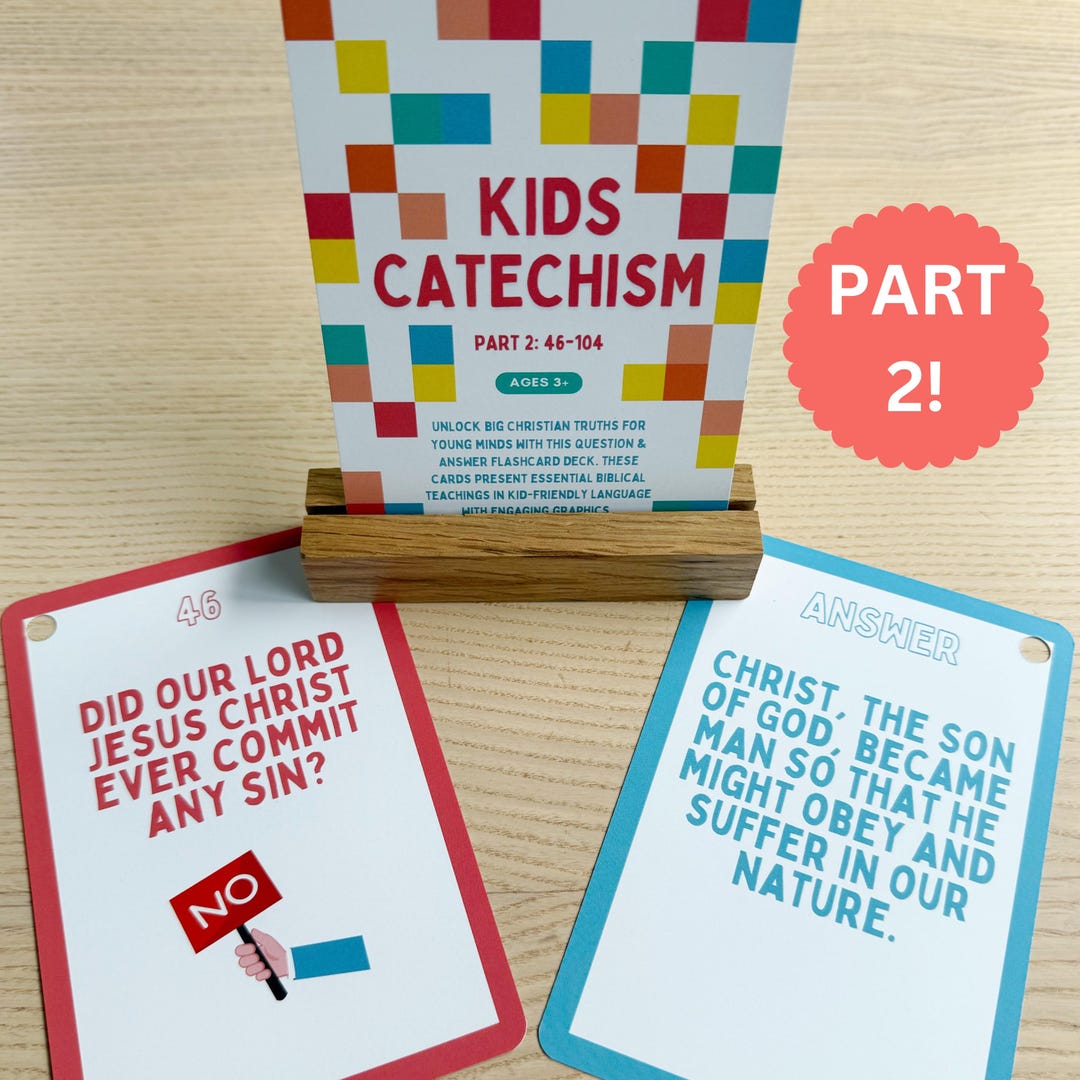 Catechism Cards for Kids Part 2, Children's Shorter Westminster ...