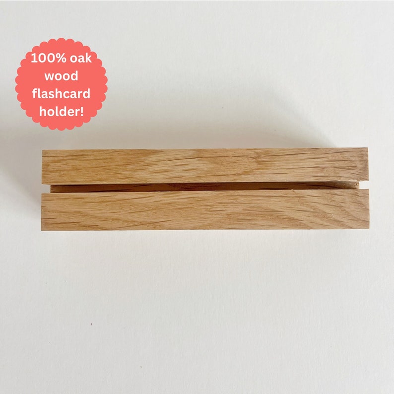 Wooden Card Holder for Flashcards, 100% Oak Card Holder for Bible Cards ...