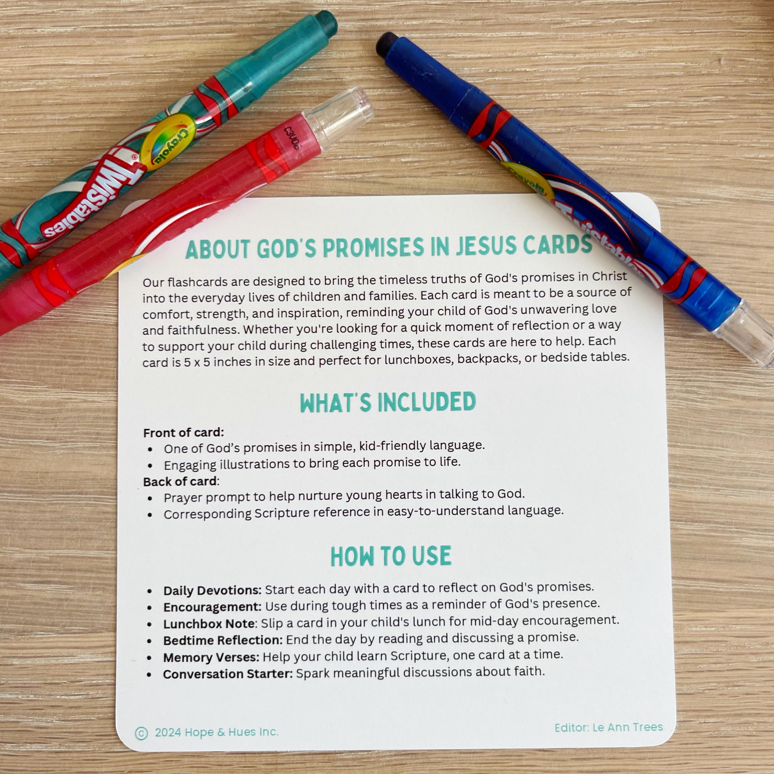 Kids Christian Prayer Cards, Teach Kids How to Pray, Bible Verse ...
