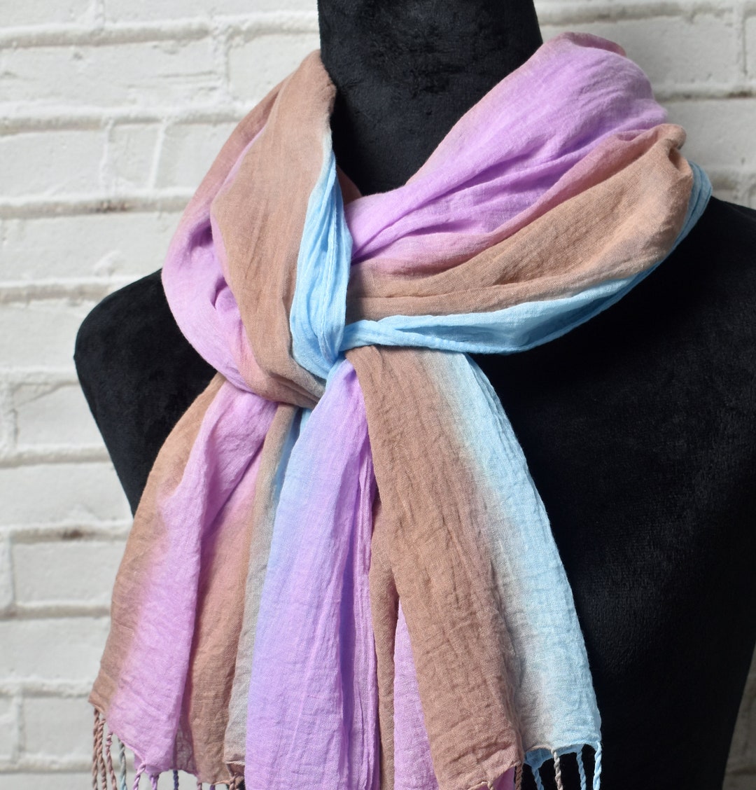 Hand-painted Multi-colored Scarf Made in USA - Etsy