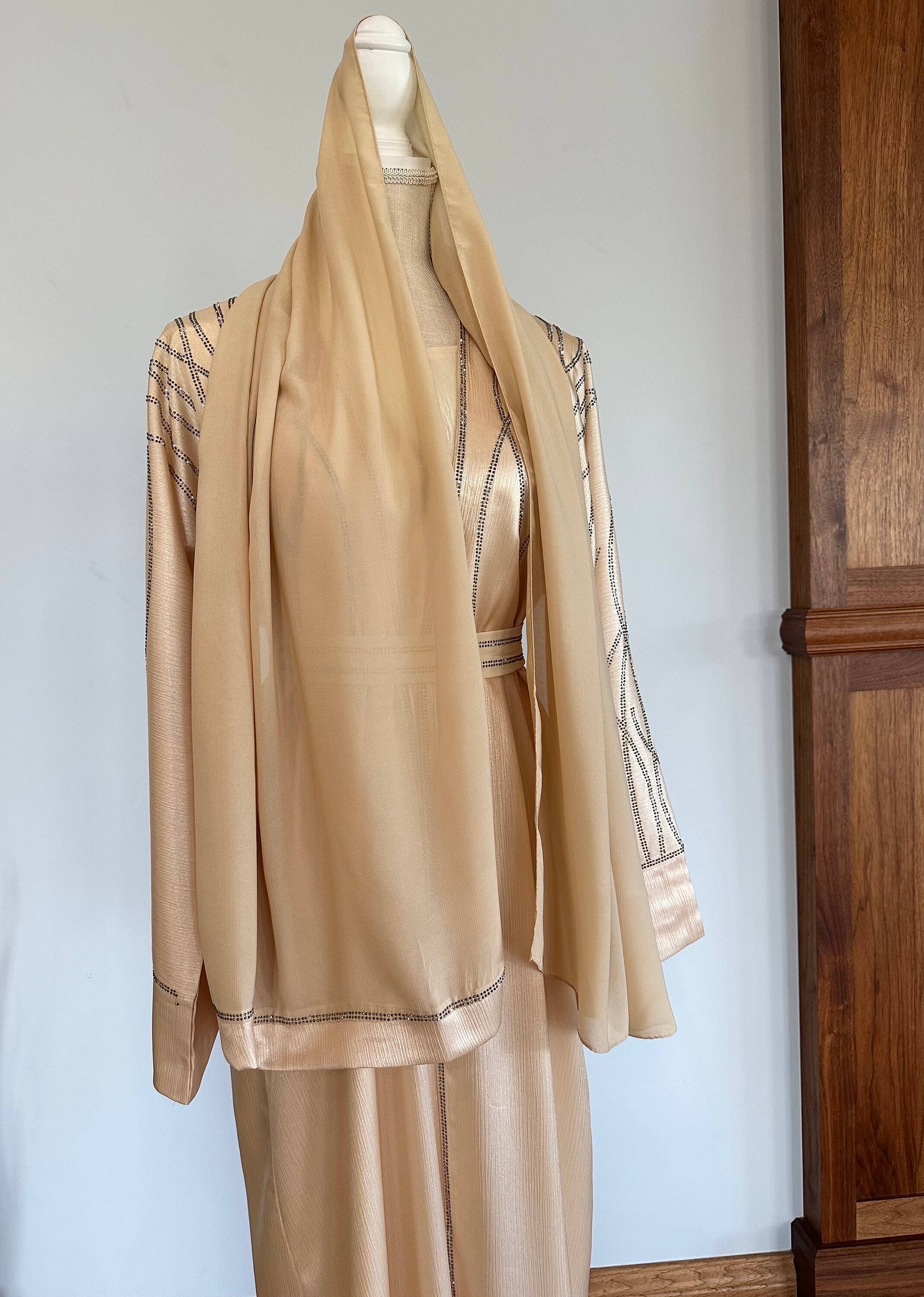 Light Yellow Modest Dubai Abaya, Women's Abaya - Etsy