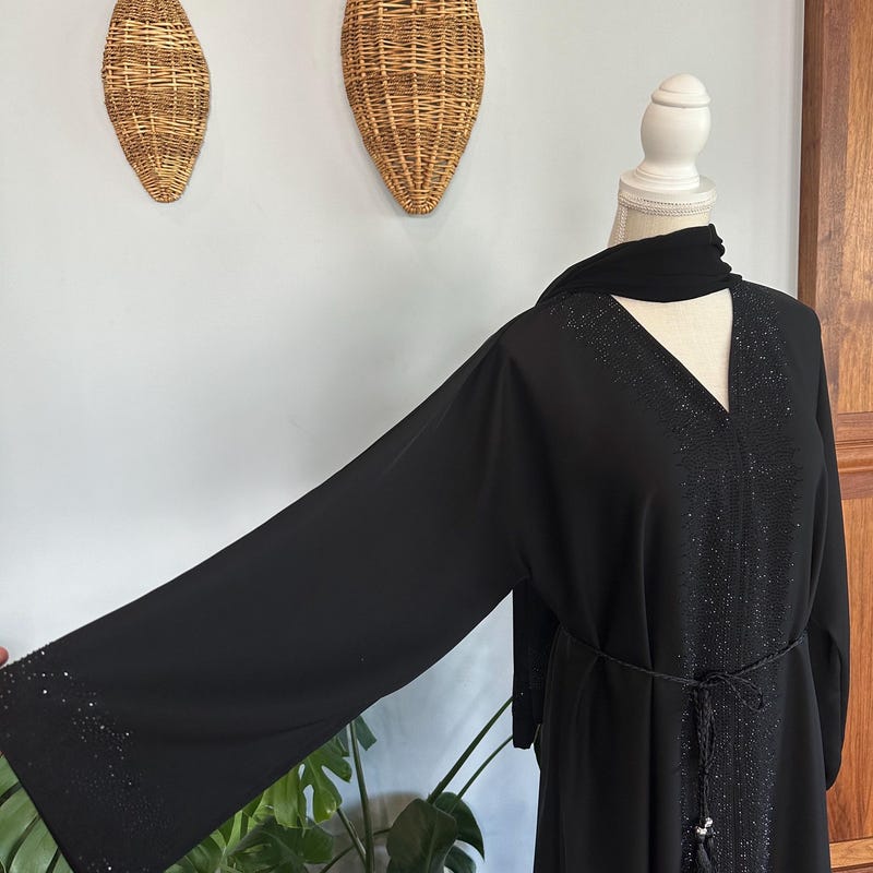 Fancy Abaya Black - Etsy
