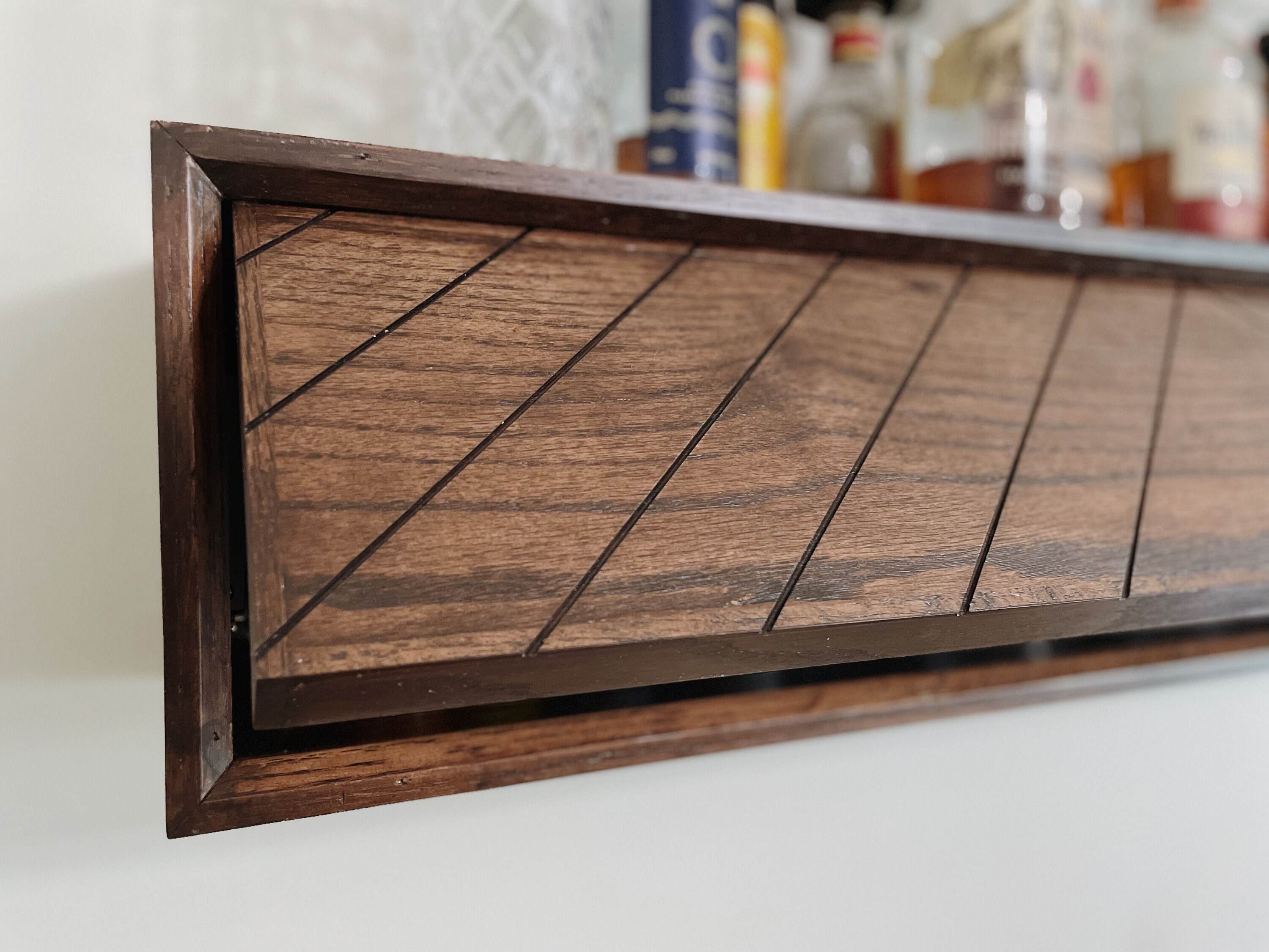 Oak Bourbon Floating Bar Shelf - Etsy