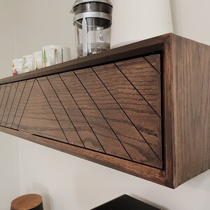 Floating Coffee Bar Shelf With Door - Etsy