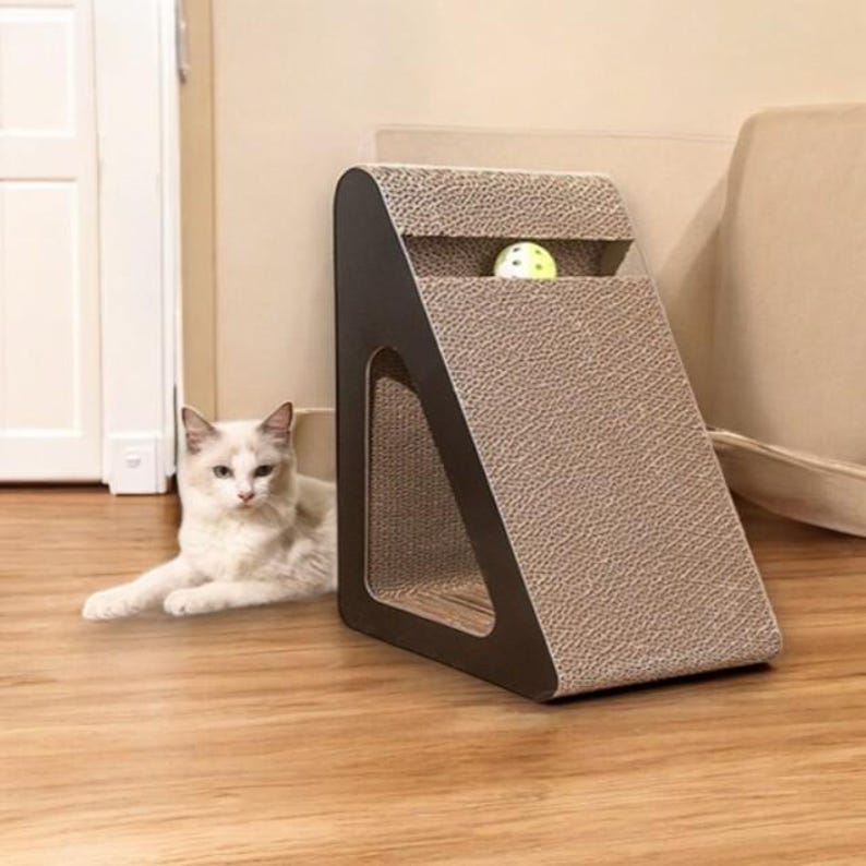 Cat Scratch Toy With Rotating Ball Durable 2-in-1 Cat Scratcher ...