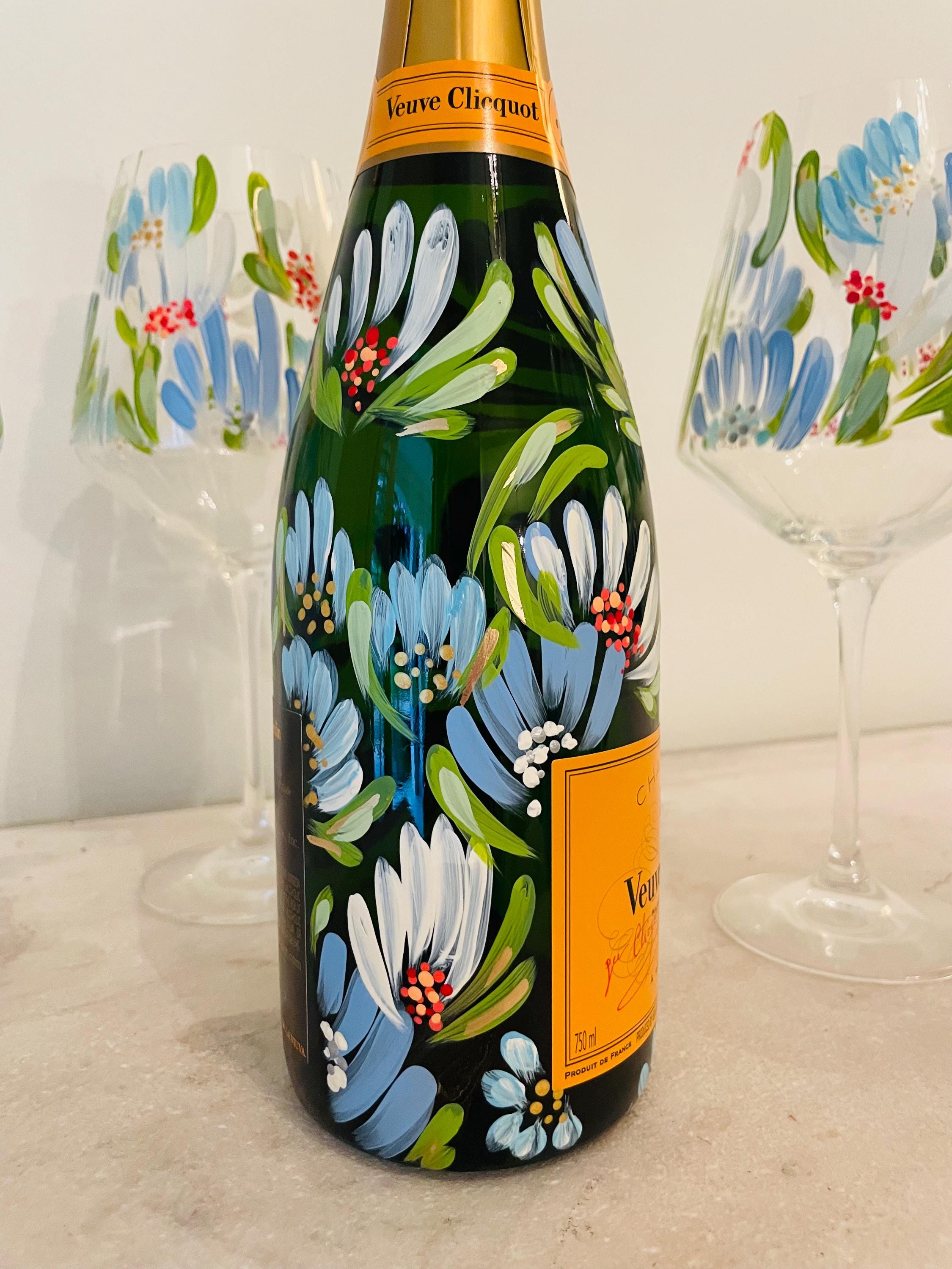Hand-painted Bottles for / Wedding / Birthday / Shower Gift ...