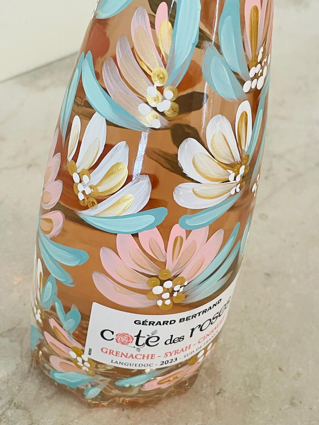 Hand-painted Bottles for / Wedding / Birthday / Shower Gift ...