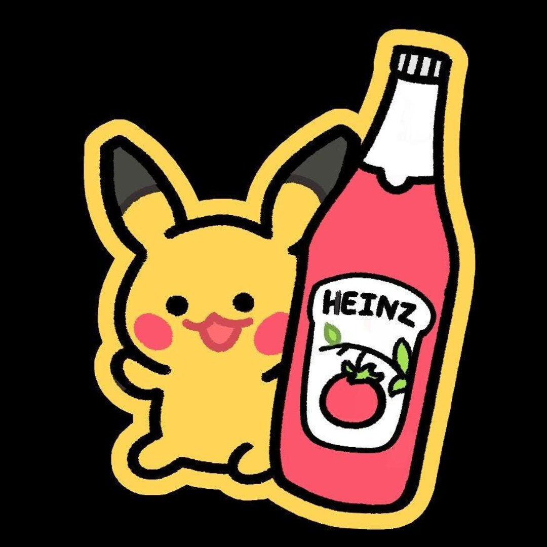 Pokemon Pikachu Ketchup Sticker Cute Design - Etsy