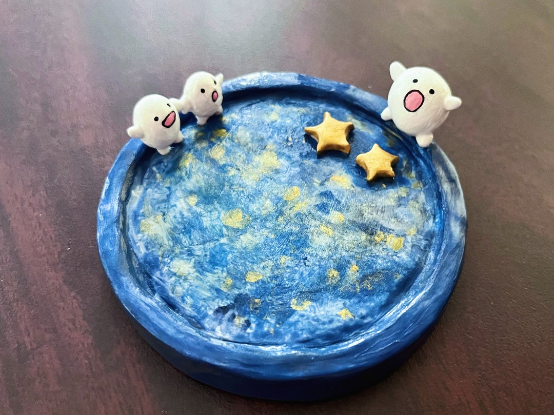 Handmade Clay Trinket Dish | Warawara From the Boy and the Heron - Etsy
