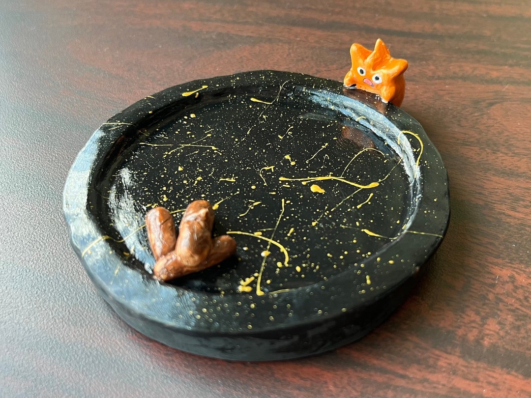 Studio Ghibli Handmade Clay Trinket Dish Calcifer From Howl's Moving ...