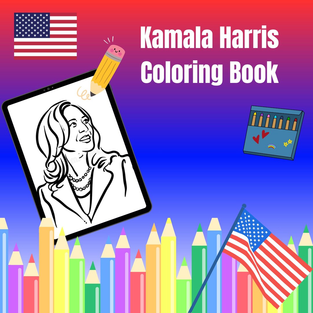Kamala Harris: A Fun and Educational Coloring Book for Kids | Inspiring ...